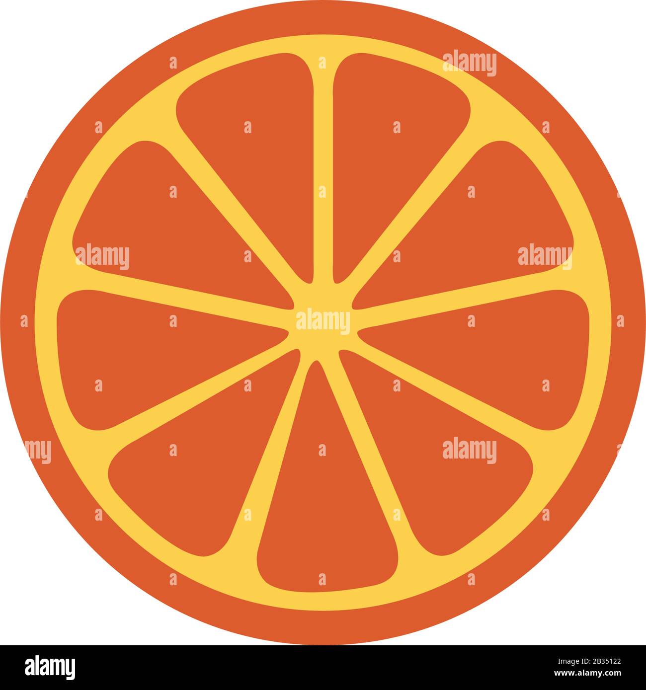 orange fruit icon illustrated in vector on white background Stock ...