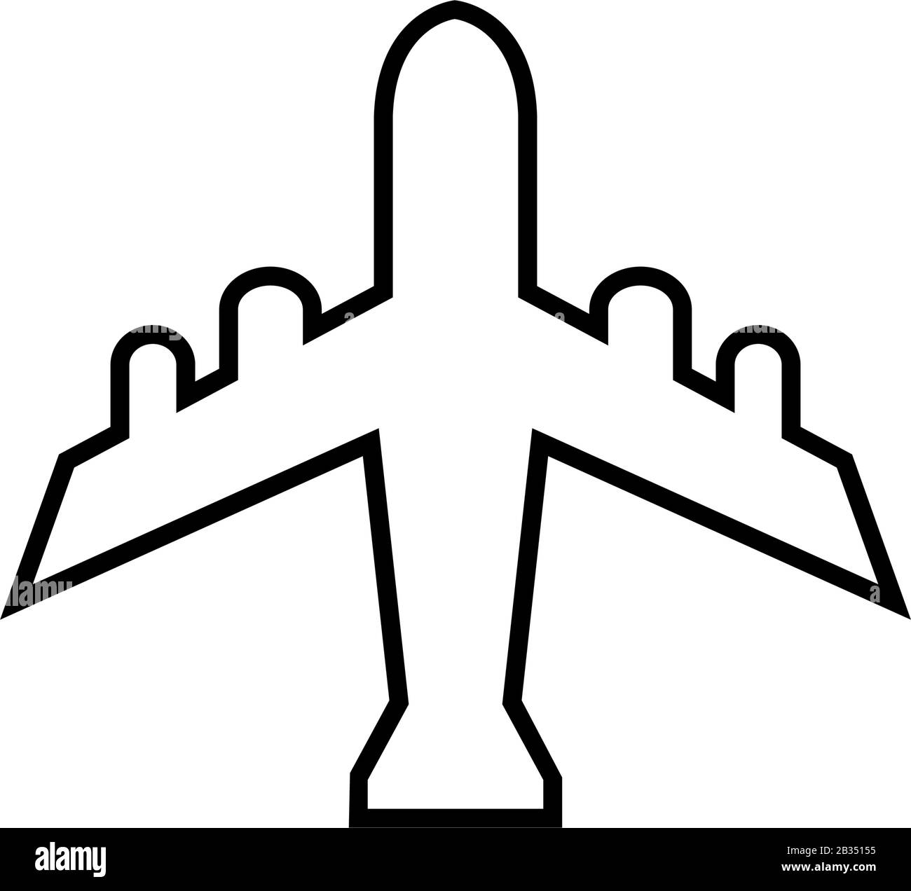 airplane icon illustrated in vector on white background Stock Vector ...