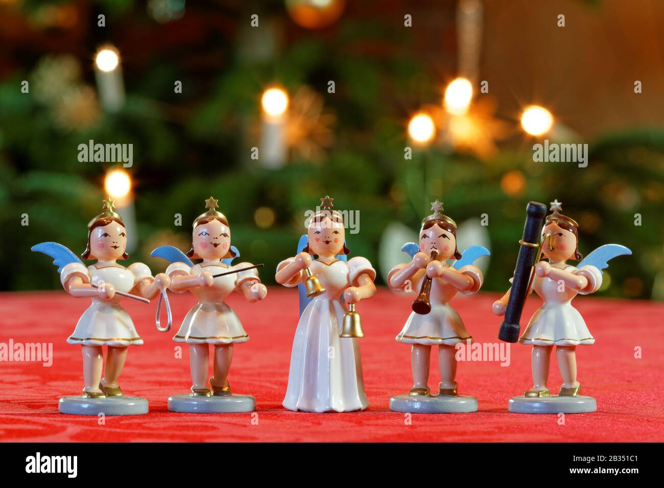 Christmas Concert with Five Musician Angels Stock Photo - Alamy
