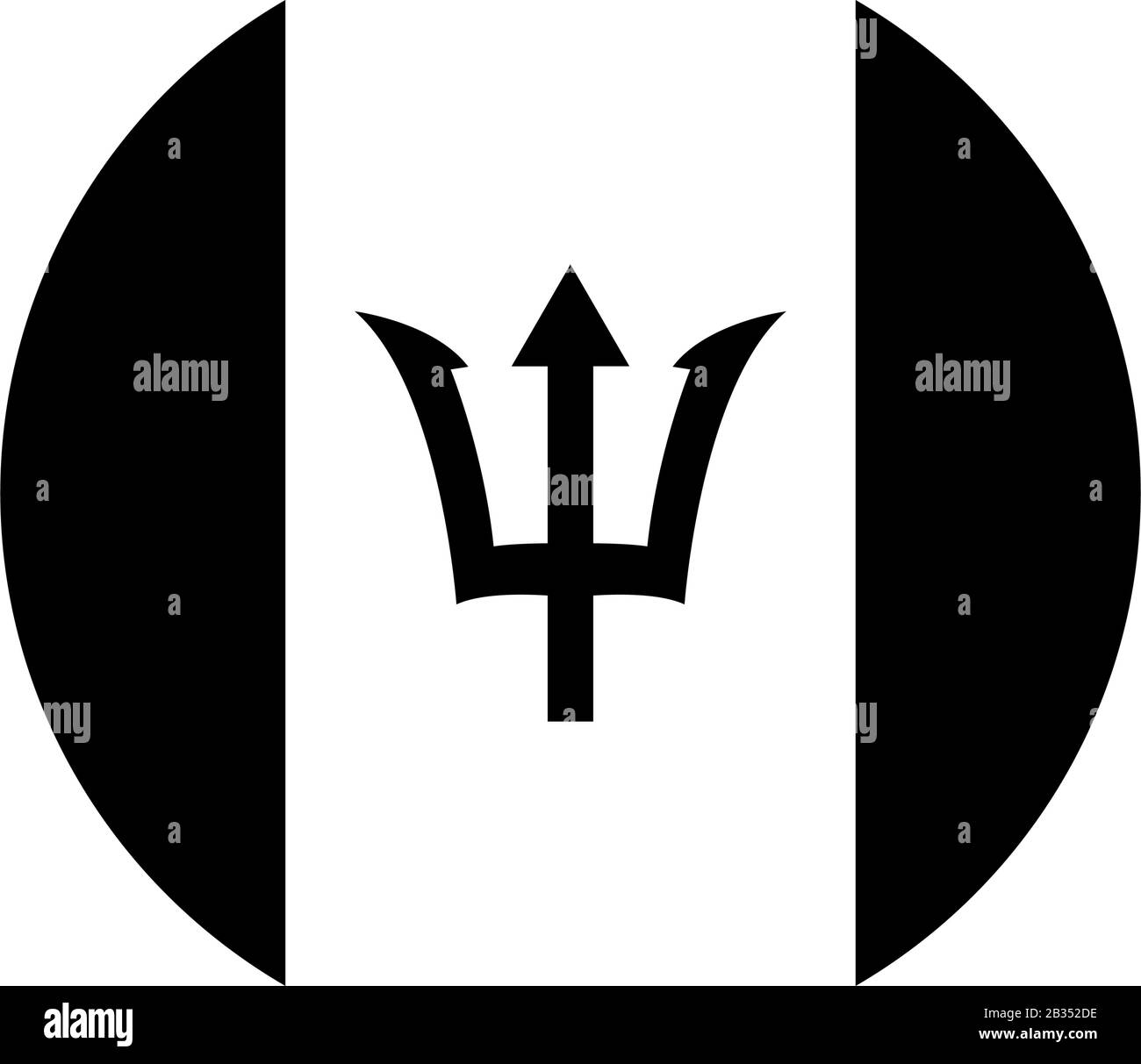 barbados flag icon illustrated in vector on white background Stock ...