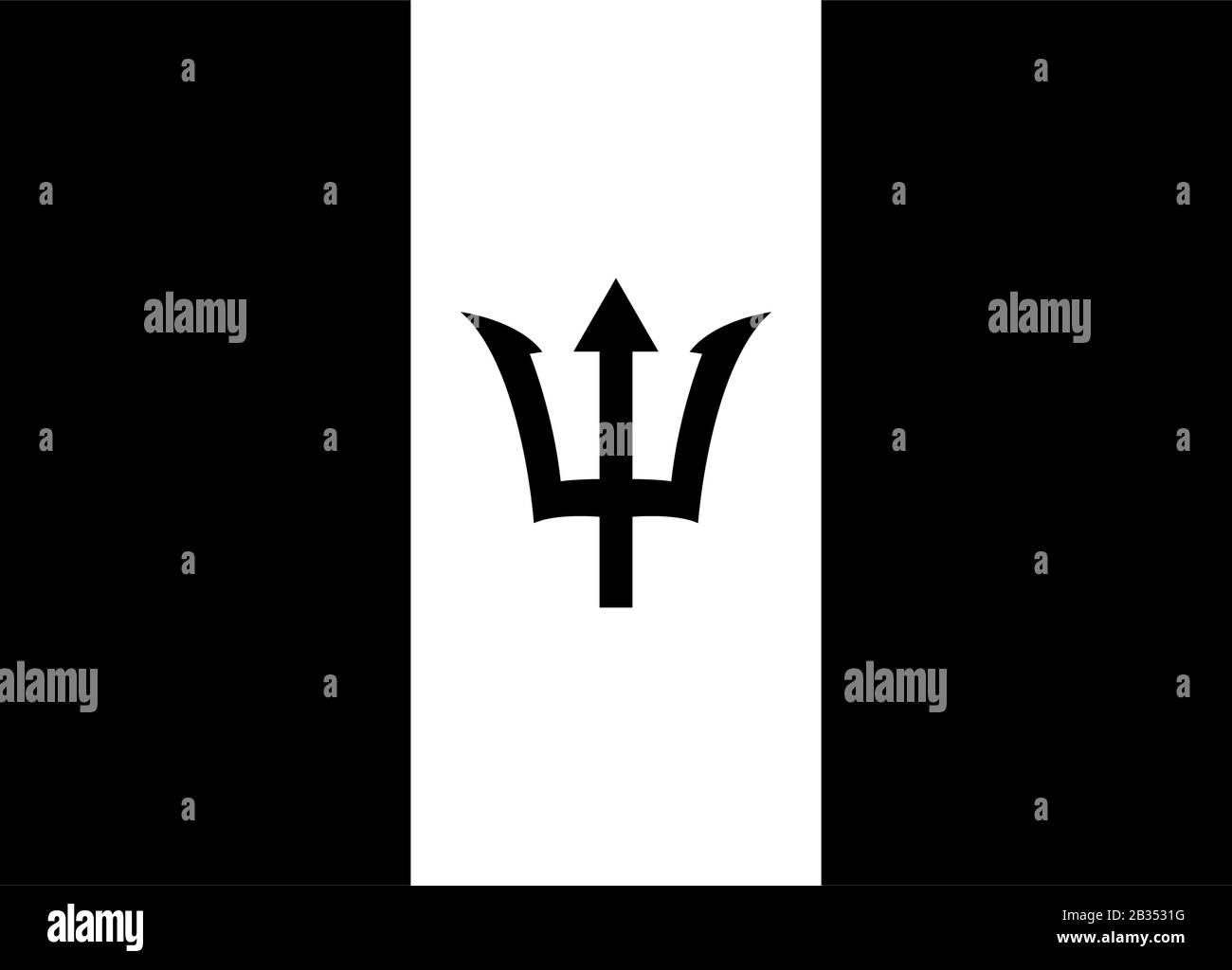 barbados flag icon illustrated in vector on white background Stock ...