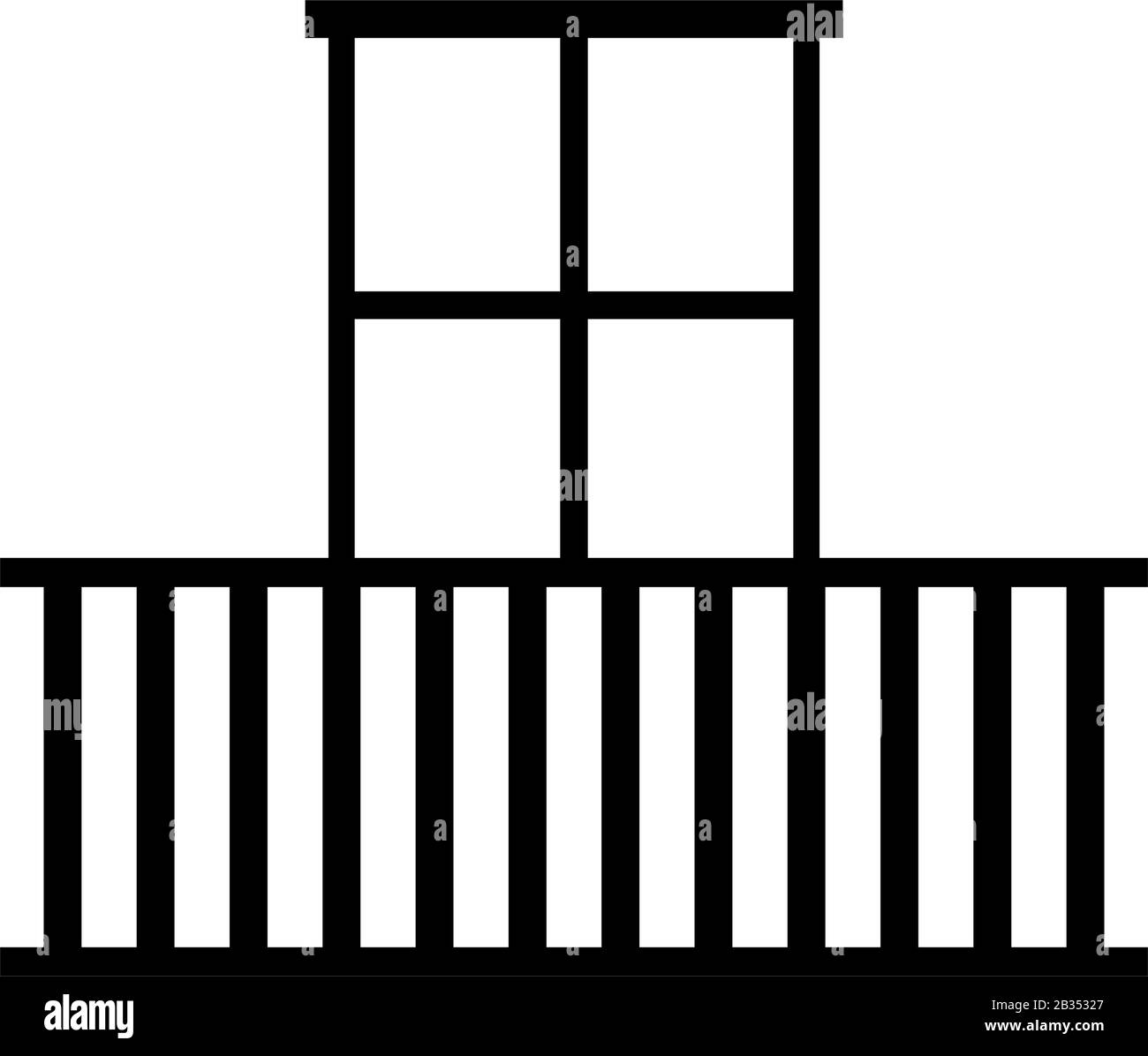 balcony icon illustrated in vector on white background Stock Vector ...