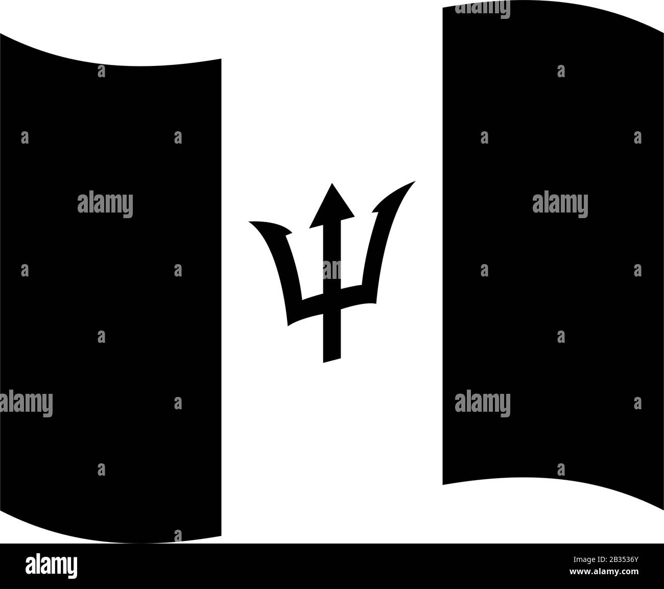 barbados flag icon illustrated in vector on white background Stock ...