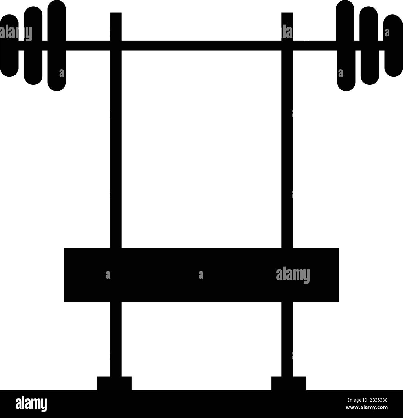 bench press icon illustrated in vector on white background Stock Vector ...