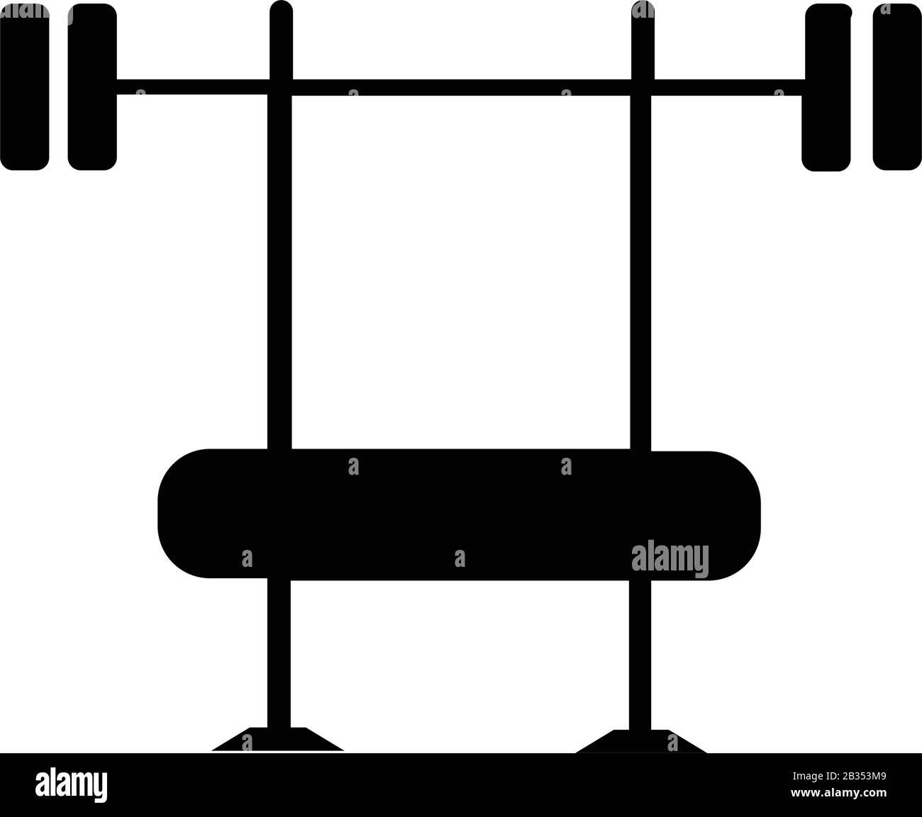 bench press icon illustrated in vector on white background Stock Vector ...