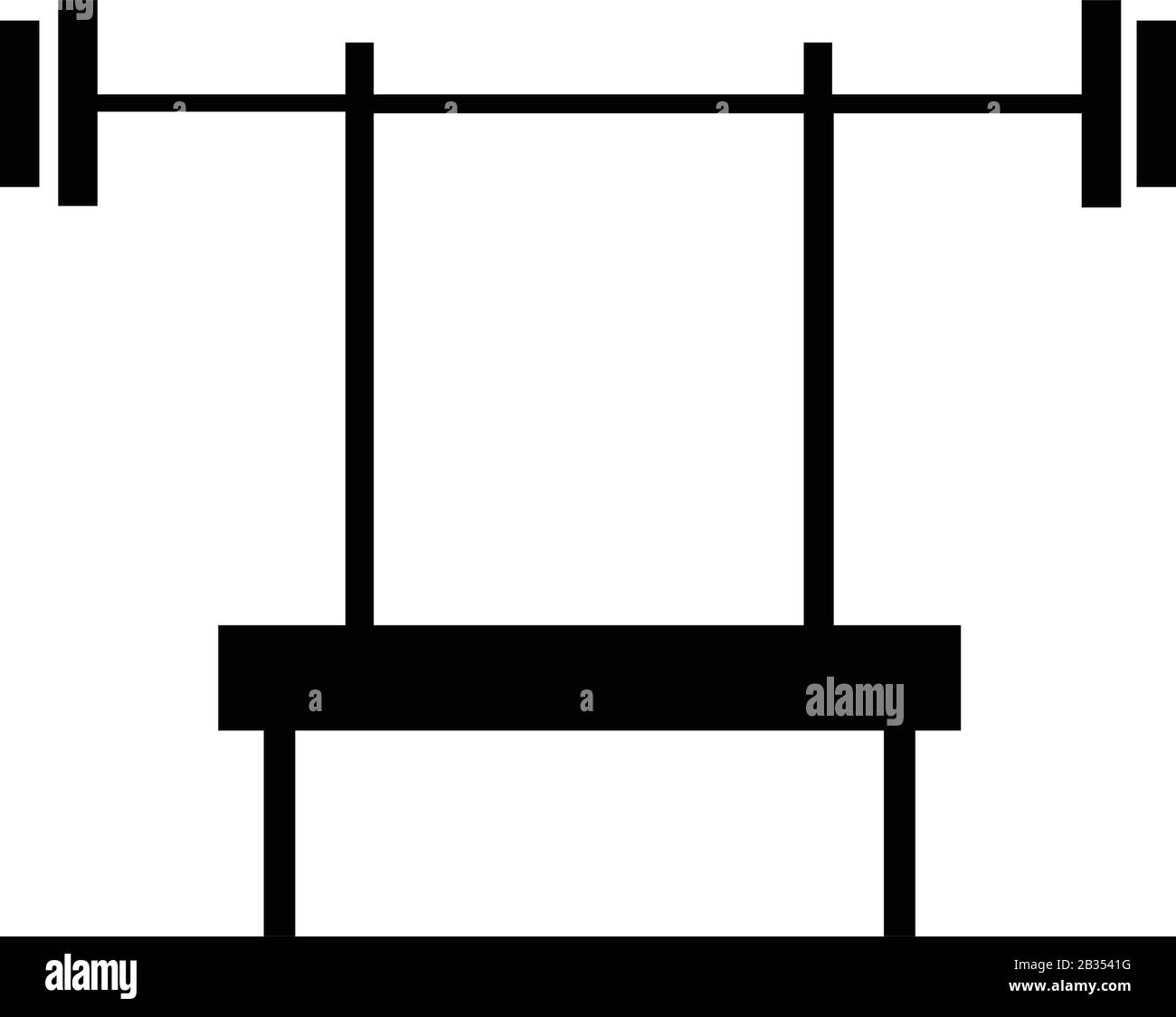 bench press icon illustrated in vector on white background Stock Vector ...