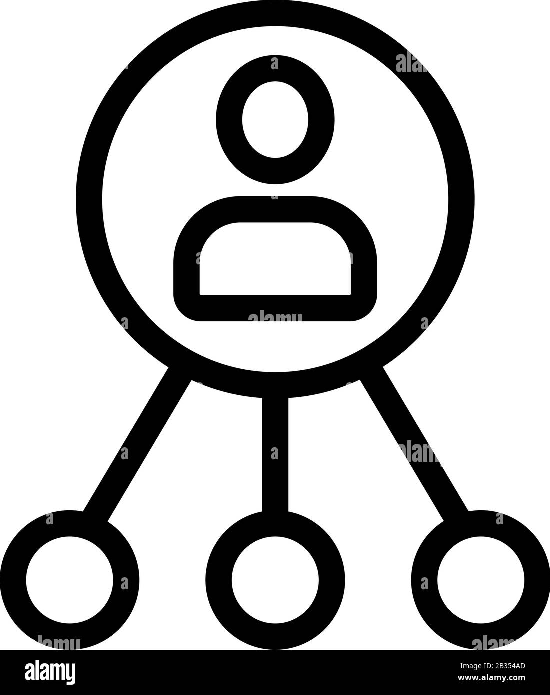 Referral system icon vector. Isolated contour symbol illustration Stock ...