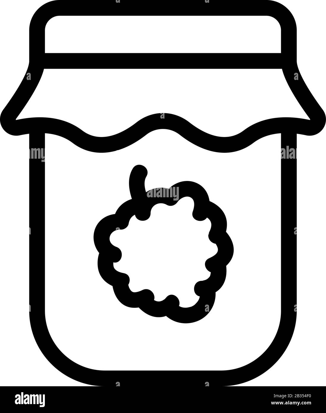 raspberry jam icon vector. Isolated contour symbol illustration Stock ...