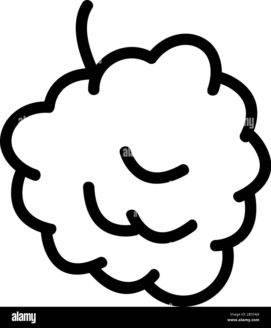 Raspberry berry icon vector. Isolated contour symbol illustration Stock ...