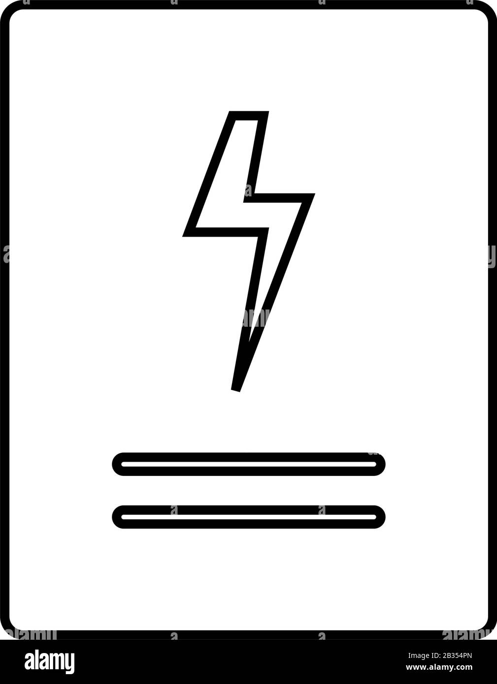 electricity bill icon illustrated in vector on white background Stock ...