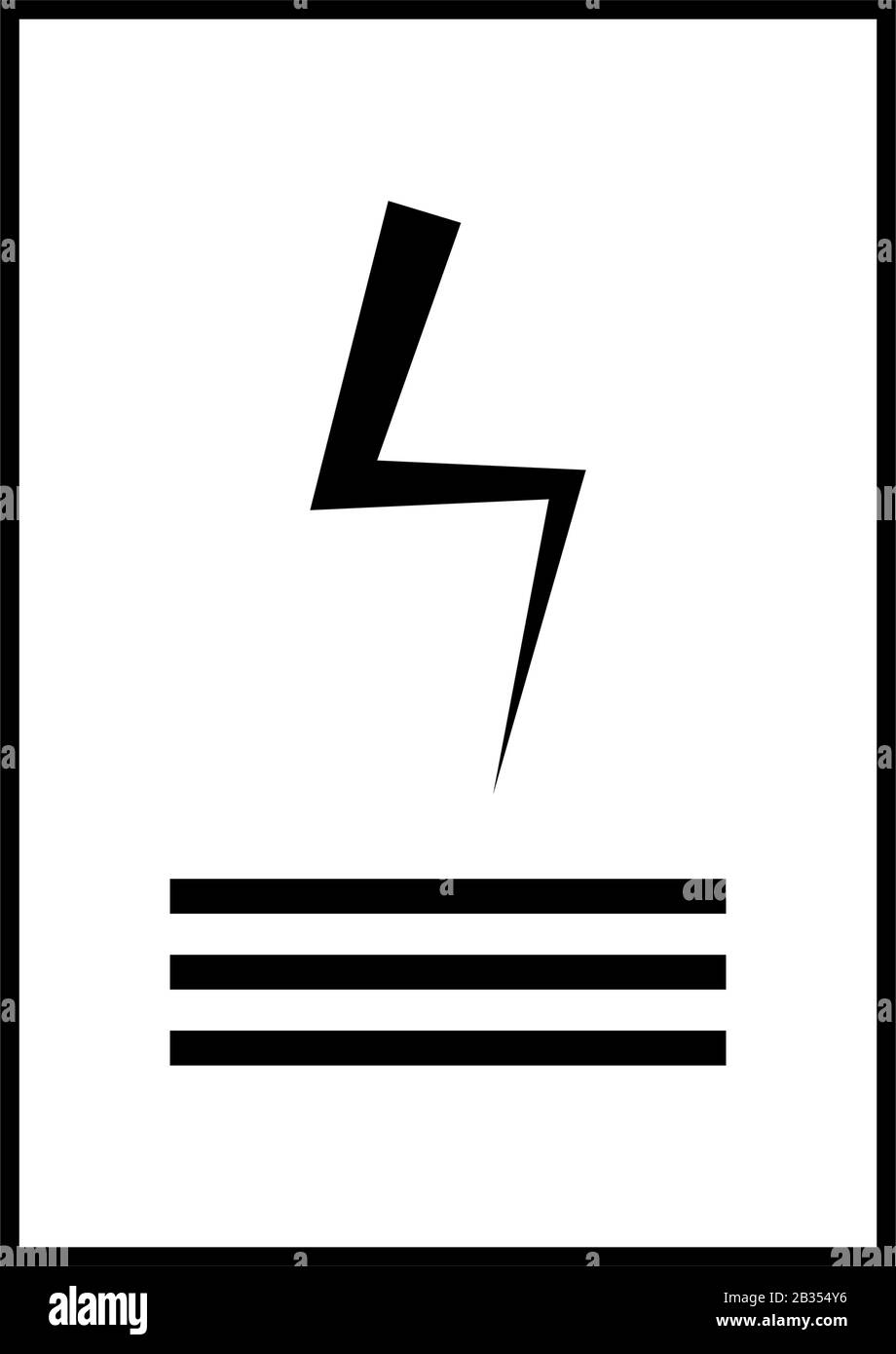 electricity bill icon illustrated in vector on white background Stock ...