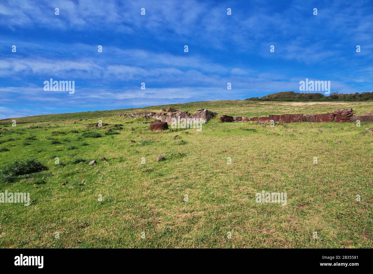 Rapa Nui. Ahu Vinapu park on Easter Island, Chile Stock Photo - Alamy