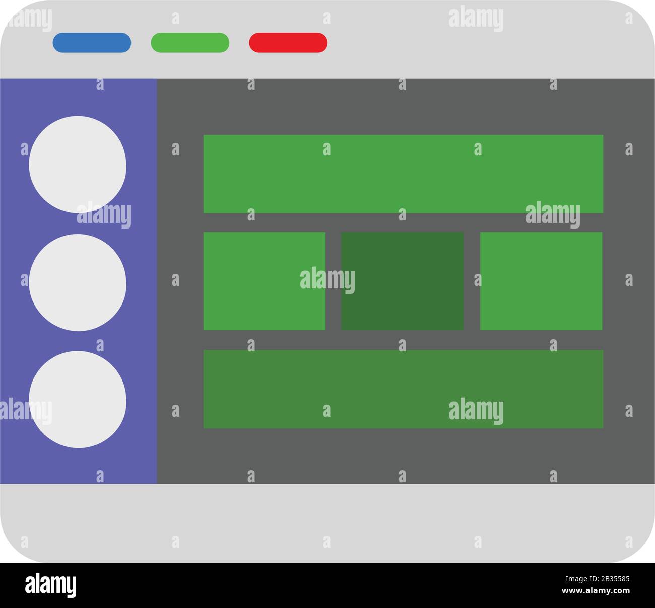 browser icon illustrated in vector on white background Stock Vector ...