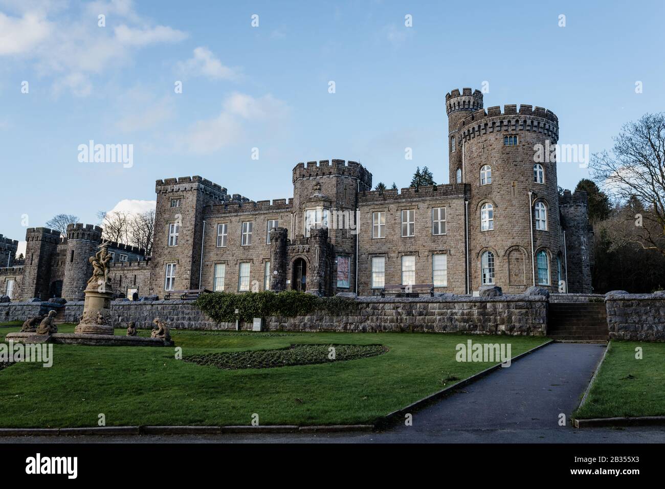 MERTHYR TYDFIL - WALES - MARCH 03: Cyfarthfa Castle is a castellated ...