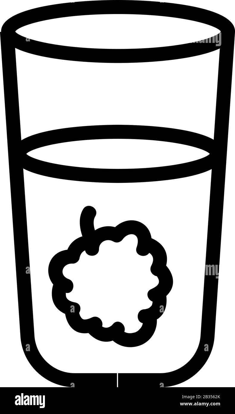 Raspberry tea icon vector. Isolated contour symbol illustration Stock ...