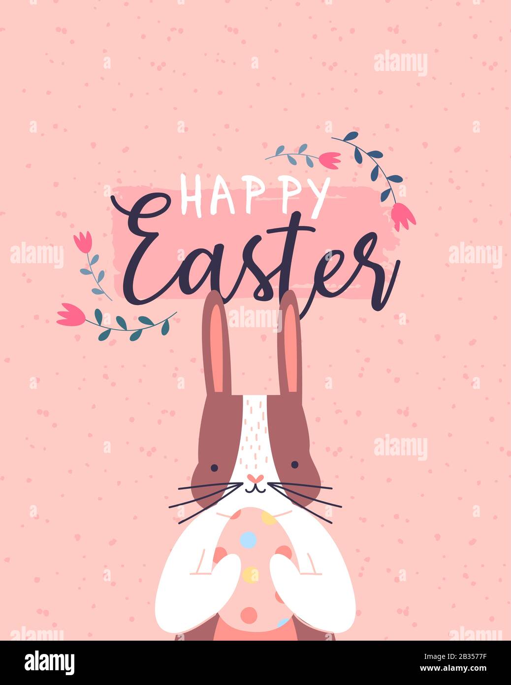 Easter bunny hand painted easter egg Stock Vector Images - Alamy