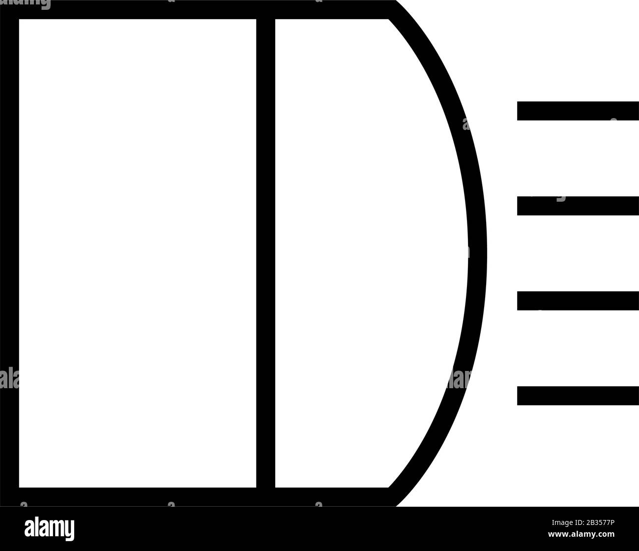 car light icon illustrated in vector on white background Stock Vector ...