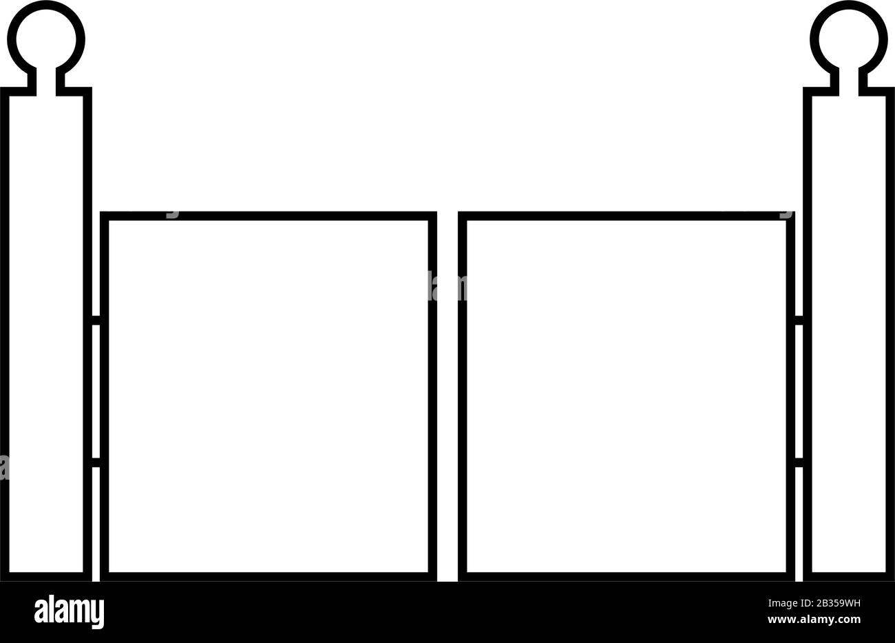 gate icon illustrated in vector on white background Stock Vector Image ...