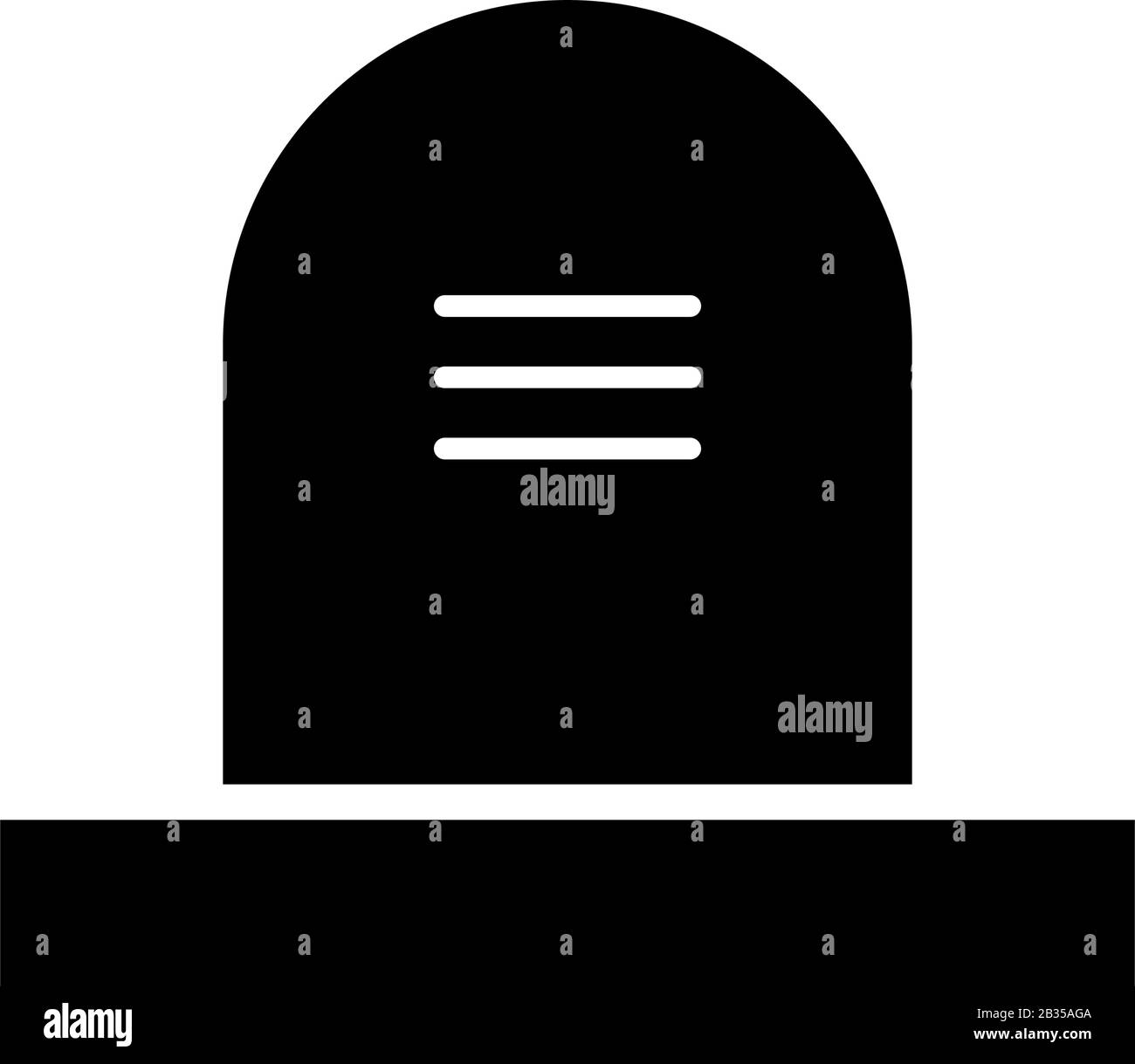 cemetery icon illustrated in vector on white background Stock Vector ...