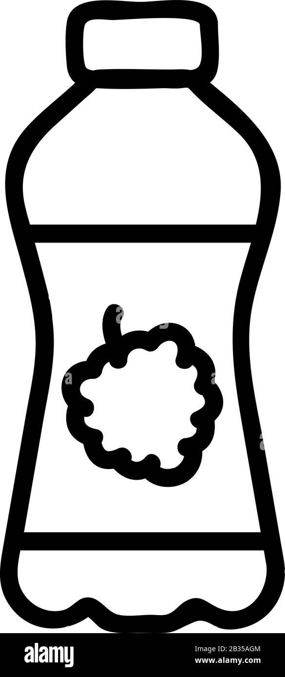 Raspberry soda icon vector. Isolated contour symbol illustration Stock ...