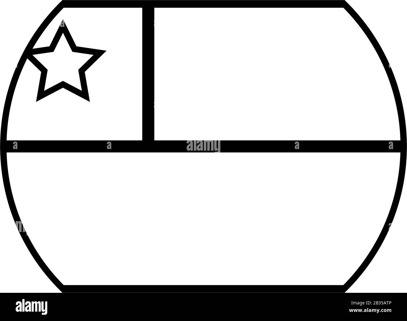 Chile flag icon illustrated in vector on white background Stock Vector ...