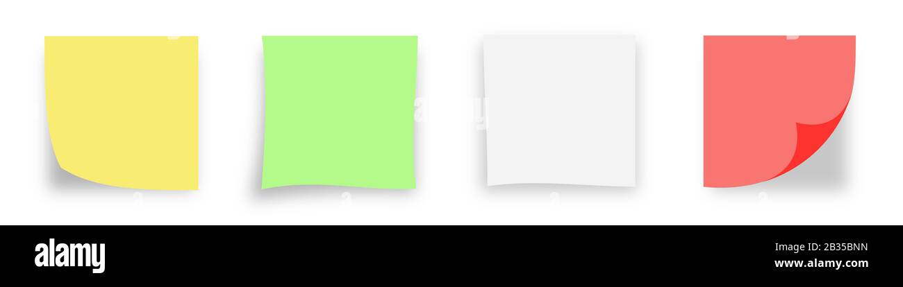 sheets multicolor isolated on white Stock Photo - Alamy