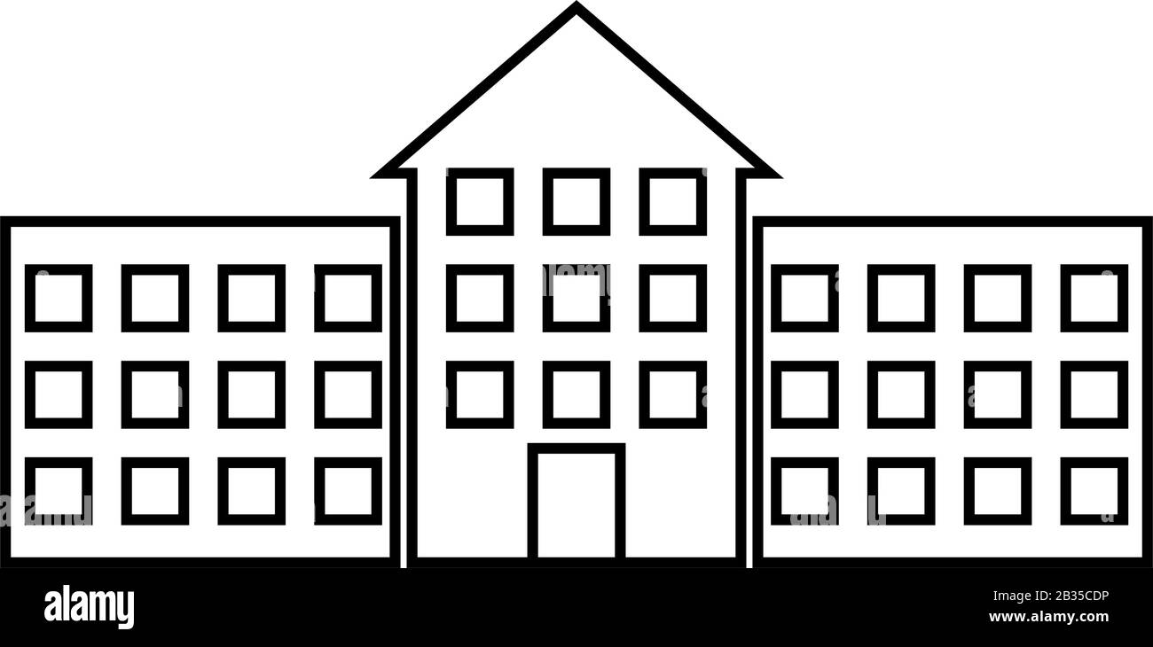 college icon illustrated in vector on white background Stock Vector ...