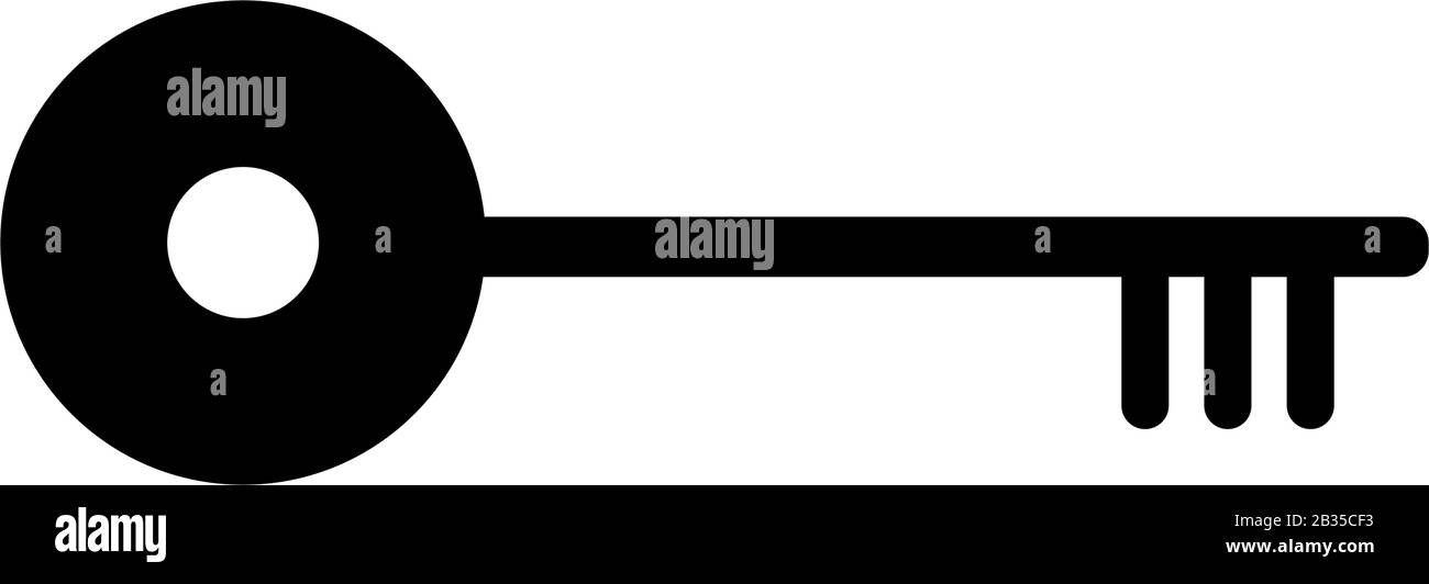 key icon illustrated in vector on white background Stock Vector Image ...