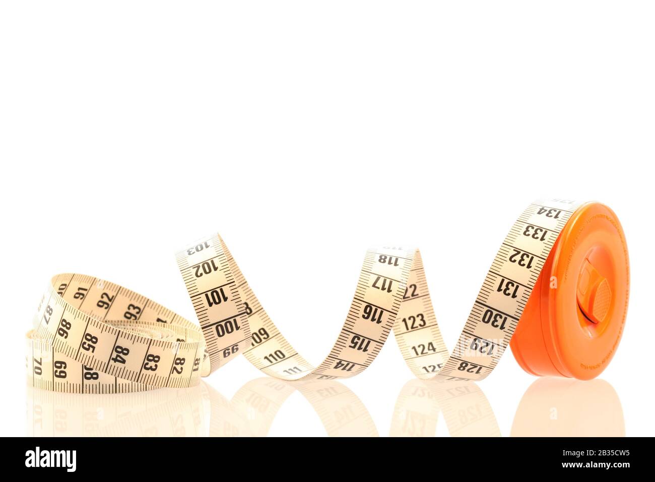 Flexible Tape Measure: unrolled flexible tape measure with reflections ...