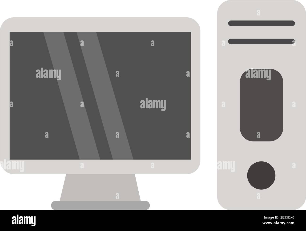 computer icon illustrated in vector on white background Stock Vector ...