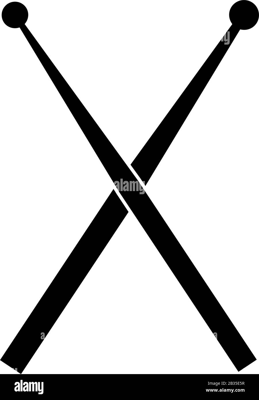 drum sticks icon illustrated in vector on white background Stock Vector ...