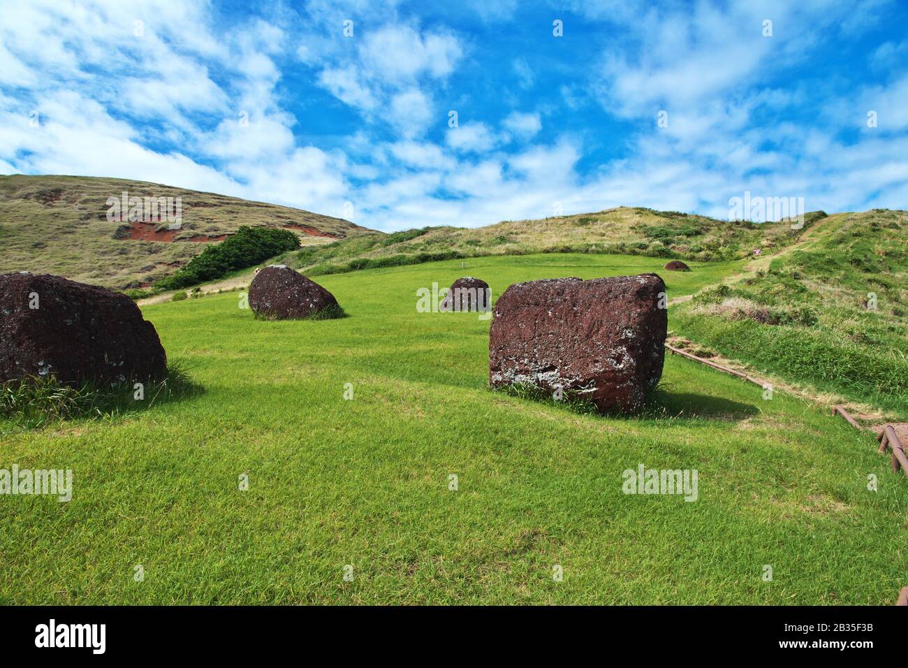 Puna a pau mine on Rapa Nui, Easter Island, Chile Stock Photo - Alamy
