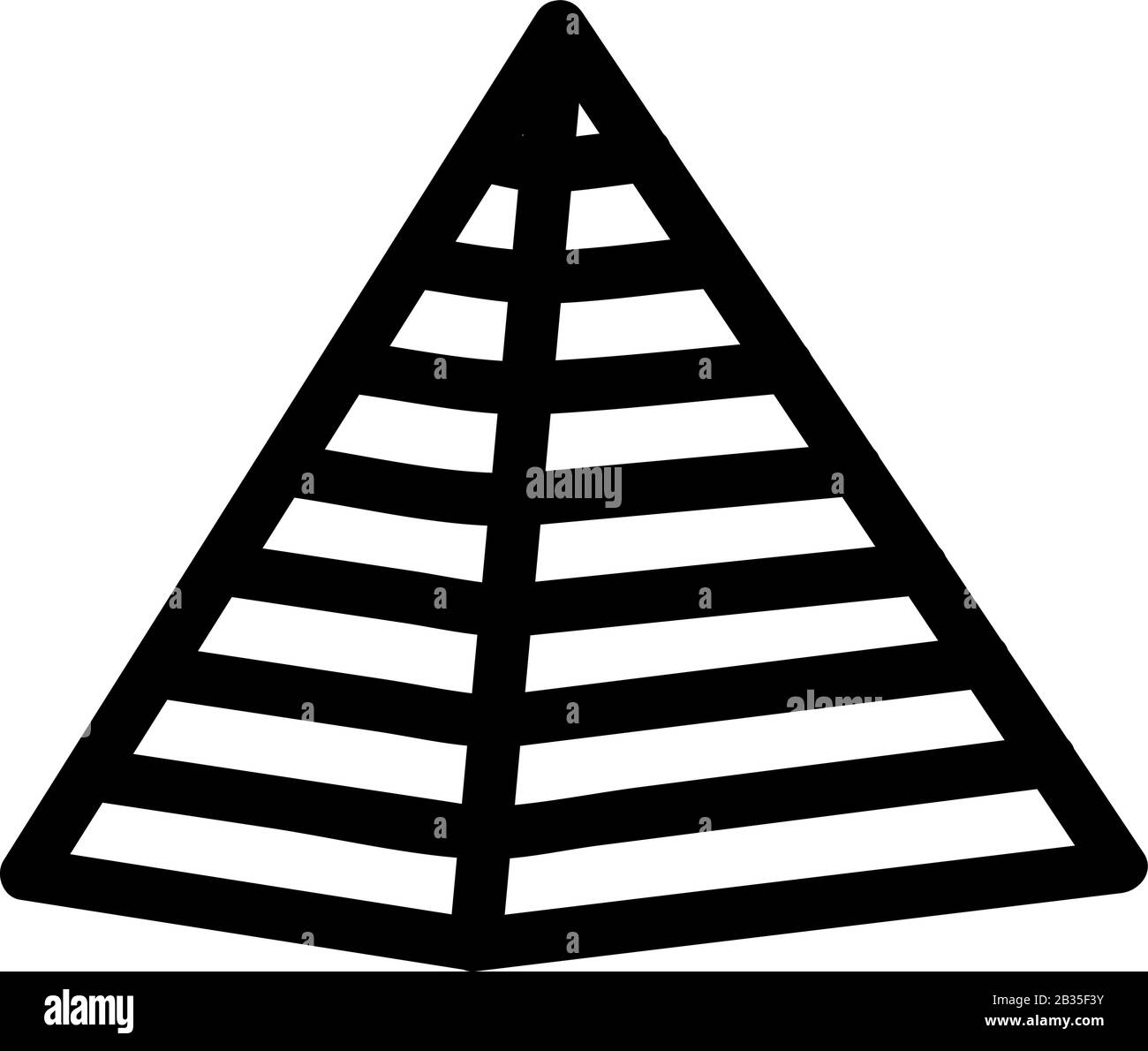 Egypt pyramid icon vector. Isolated contour symbol illustration Stock ...