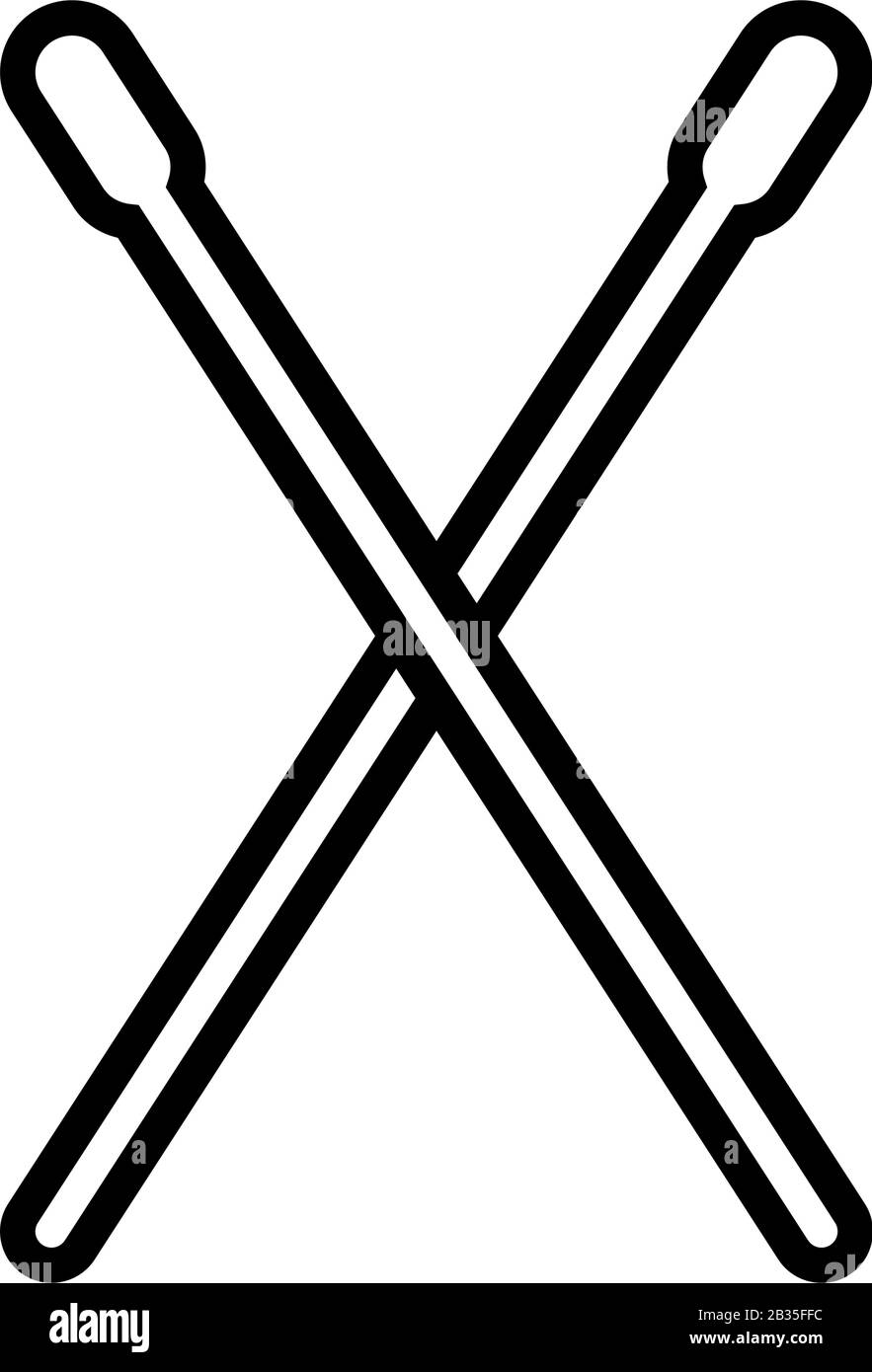 drum sticks icon illustrated in vector on white background Stock Vector ...