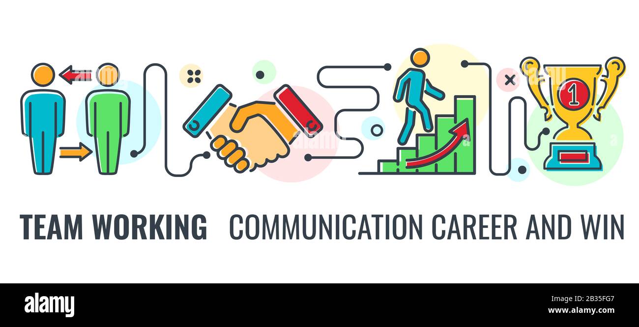 Teamwork Career Banner Stock Vector Image & Art - Alamy