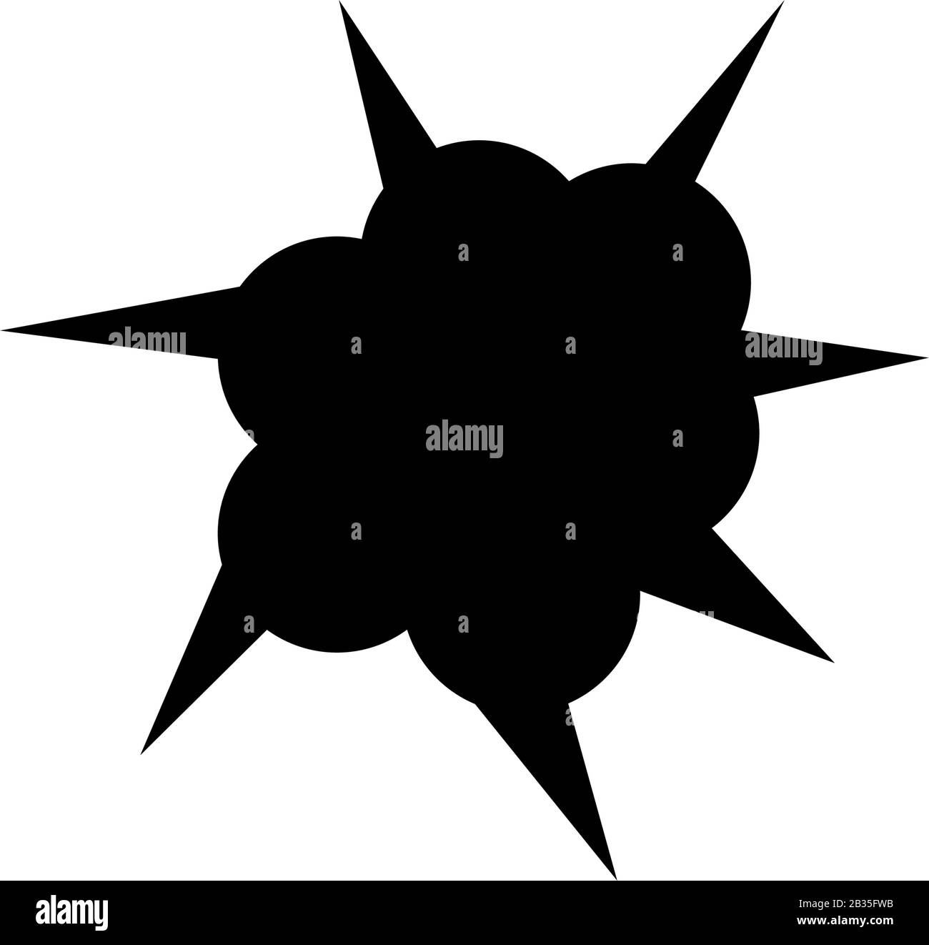 explosion icon illustrated in vector on white background Stock Vector ...