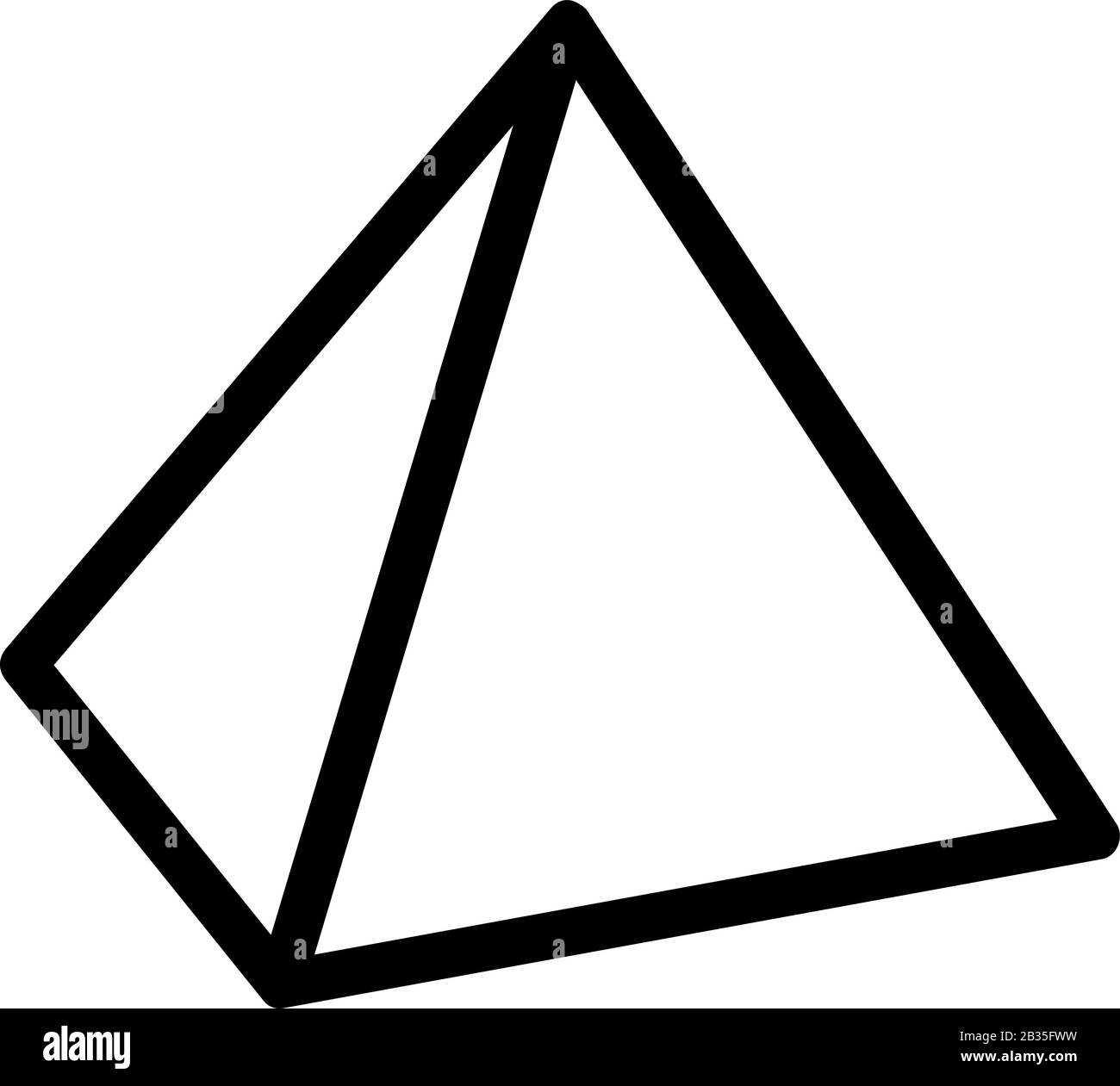 Egypt pyramid icon vector. Isolated contour symbol illustration Stock ...