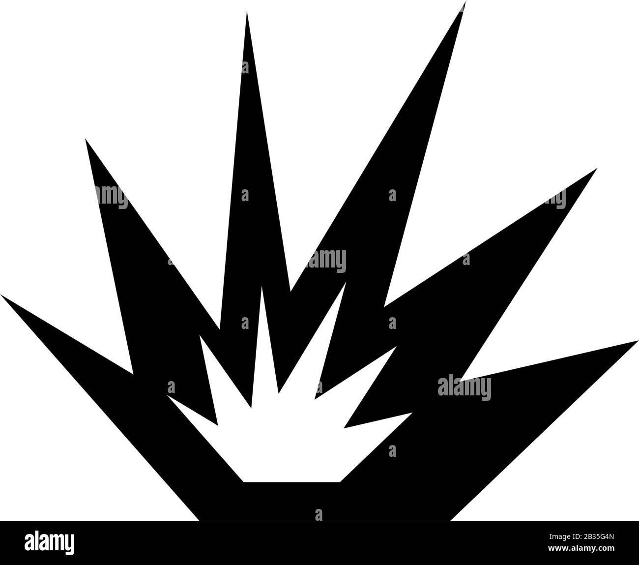 explosion icon illustrated in vector on white background Stock Vector ...