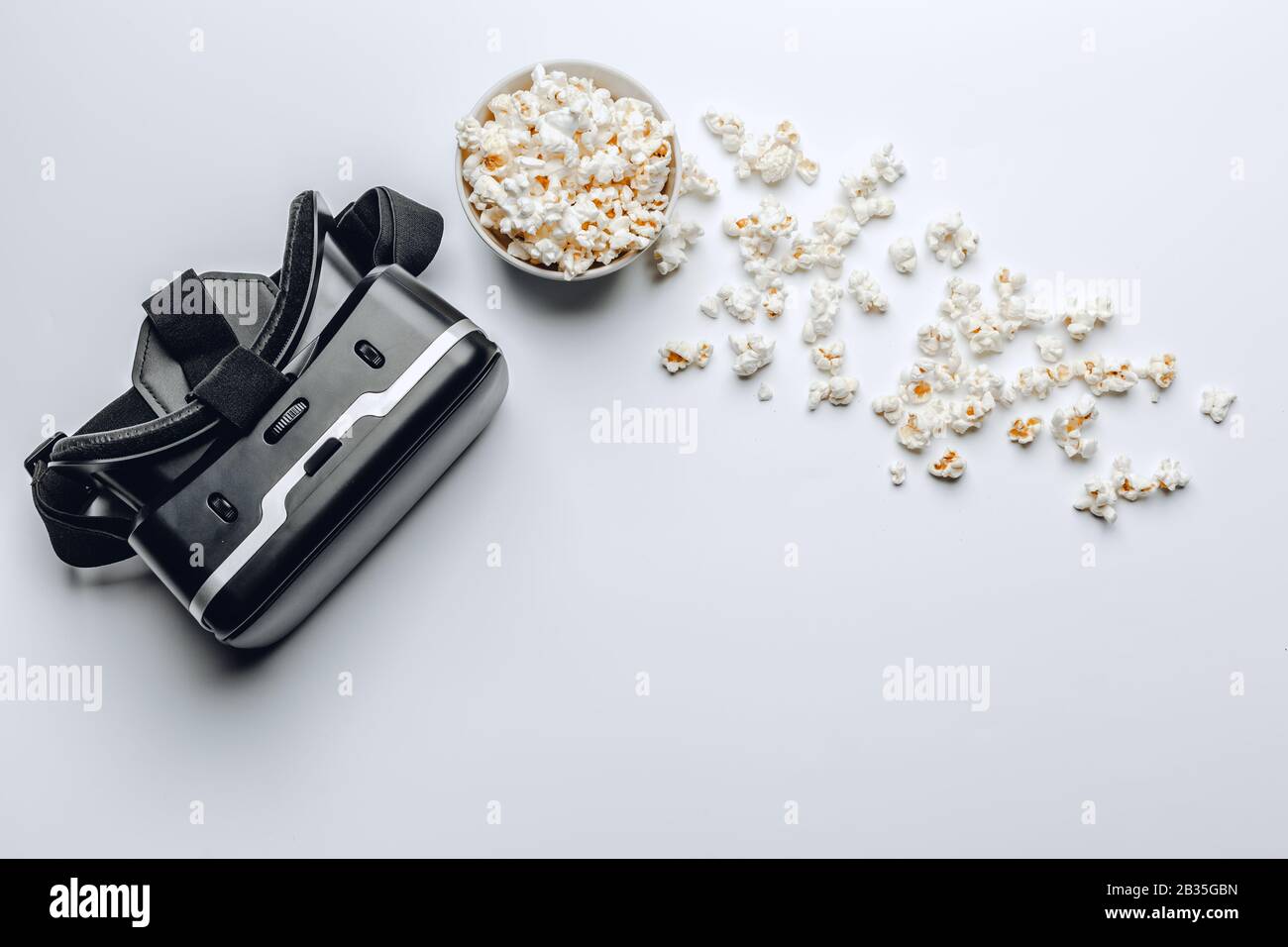 watching movie concept. popcorn and VR. creative photo Stock Photo - Alamy