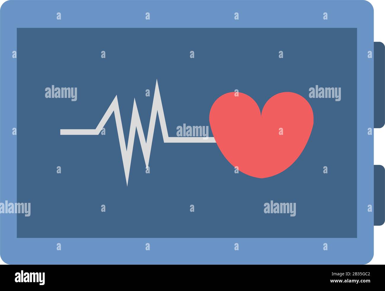 ECG icon illustrated in vector on white background Stock Vector Image ...