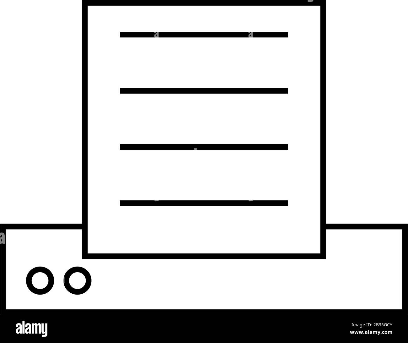fax icon illustrated in vector on white background Stock Vector Image ...