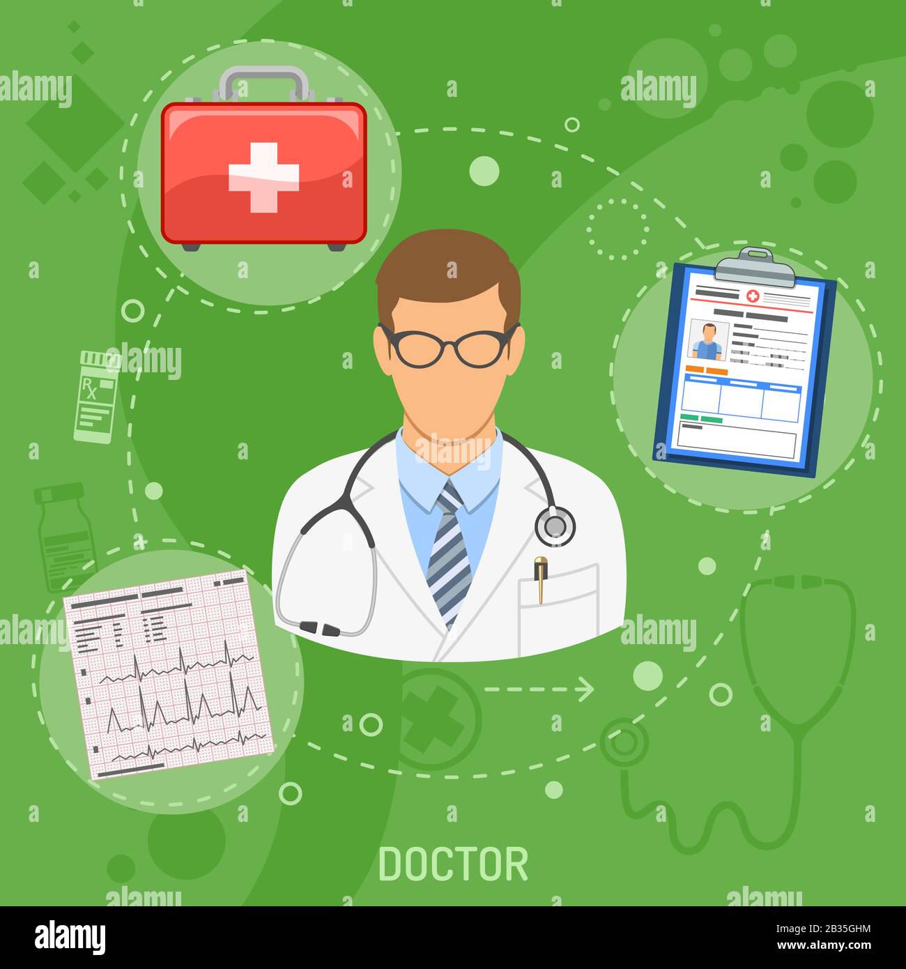 Medical doctor square banner Stock Vector Image & Art - Alamy