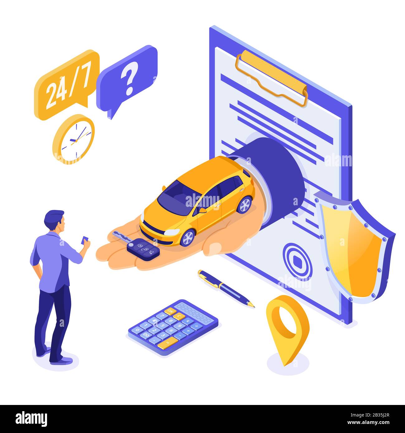 Car rental agreement Stock Vector Images - Alamy