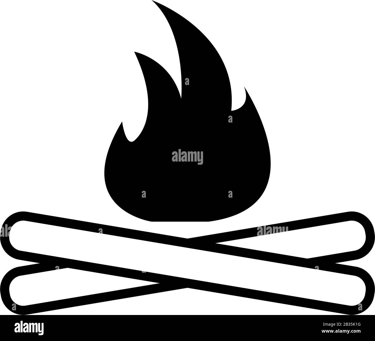 fire icon illustrated in vector on white background Stock Vector Image ...