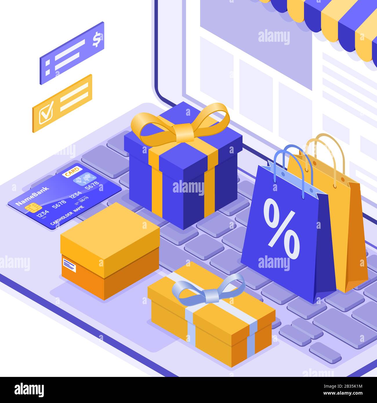 Safe online shopping Stock Vector Images - Alamy