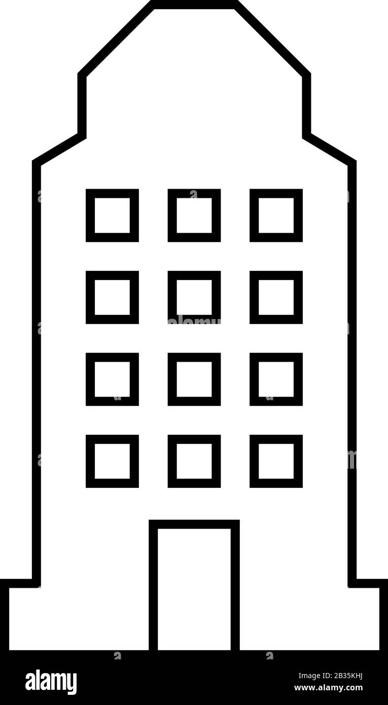 skyscraper icon illustrated in vector on white background Stock Vector ...