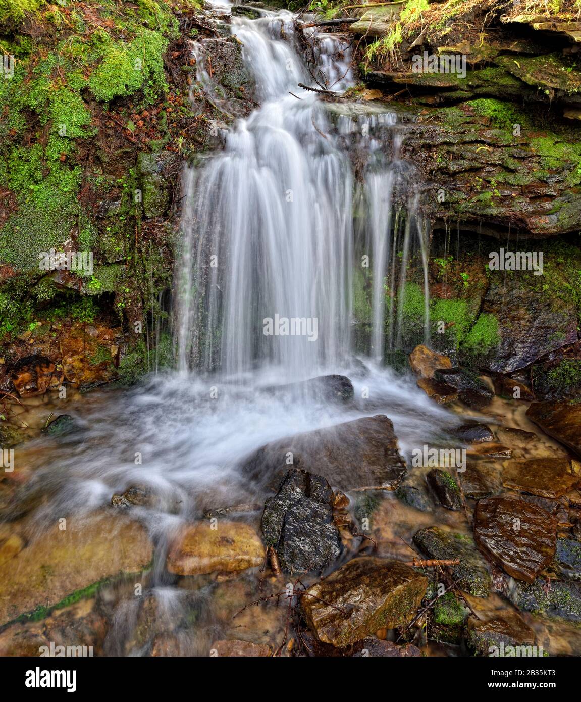 Ladybower Reservoir, waterfall, upper derwent valley,peak district ...