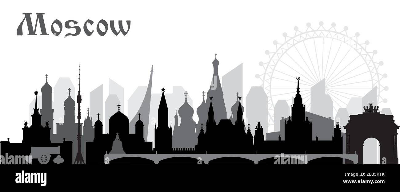 Panoramic view main facade Stock Vector Images - Alamy