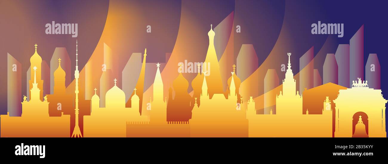 Panoramic view main facade Stock Vector Images - Alamy