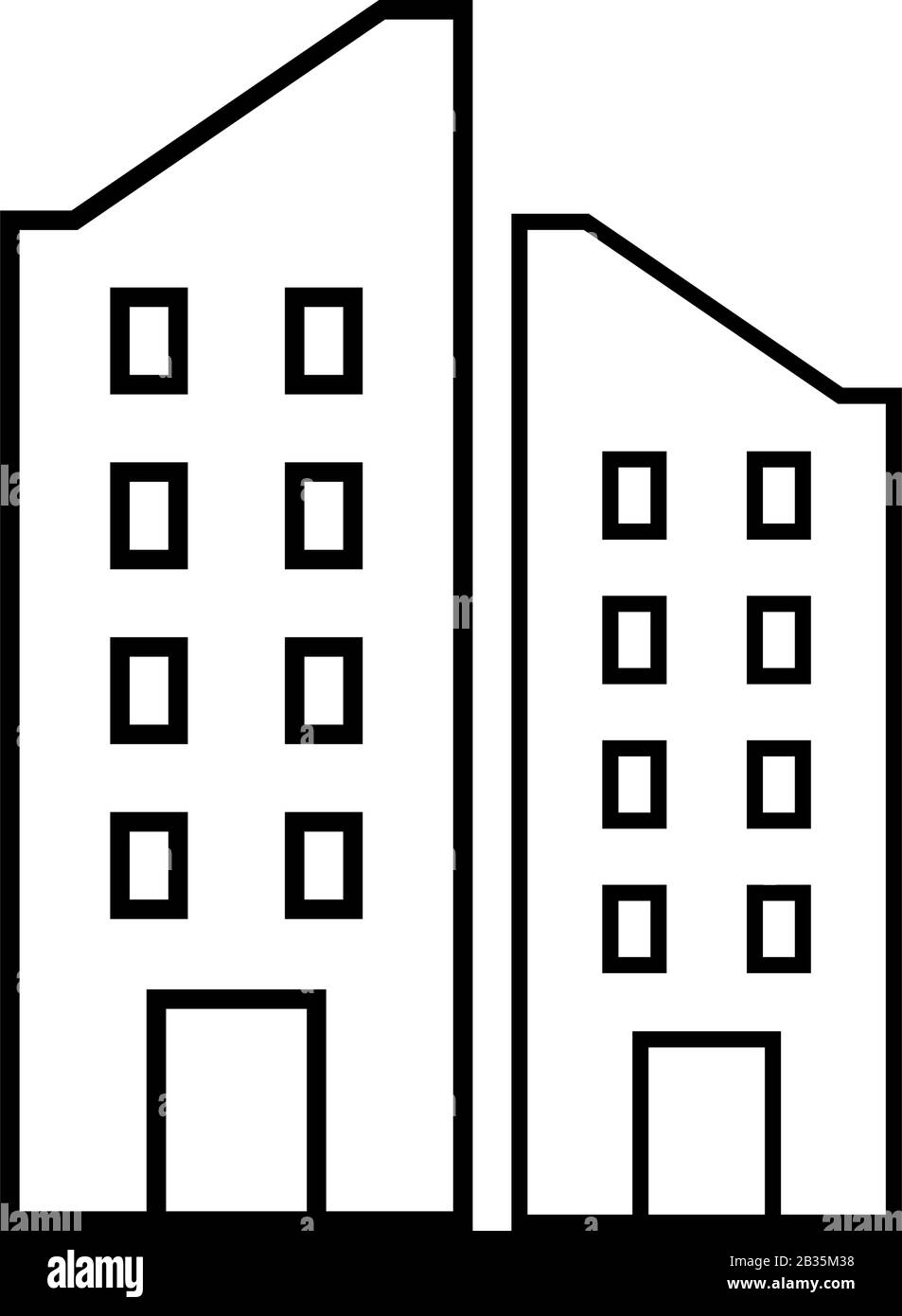 skyscraper icon illustrated in vector on white background Stock Vector ...